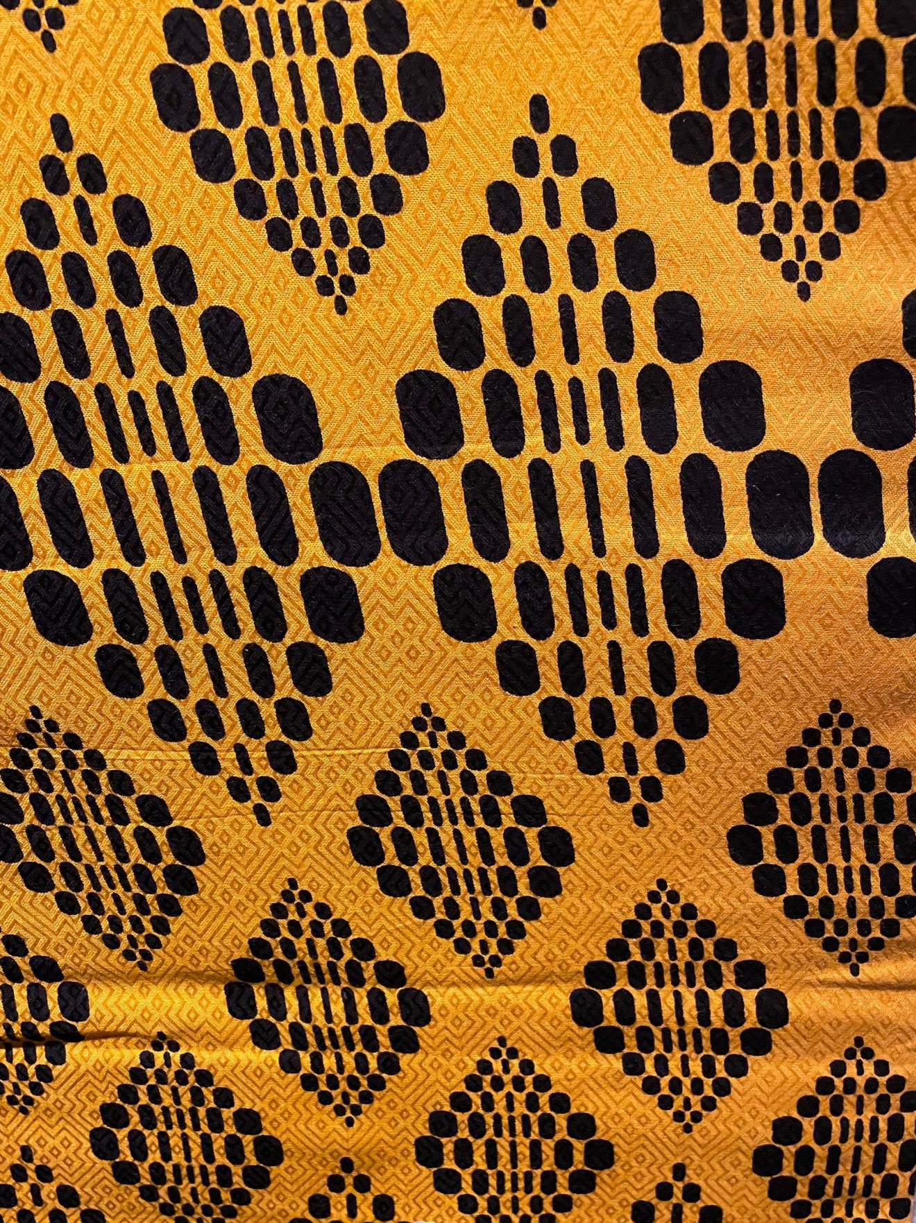 Orange & Black Drool Droop Diamond Pattern on Threaded Embossed, Daviva ...