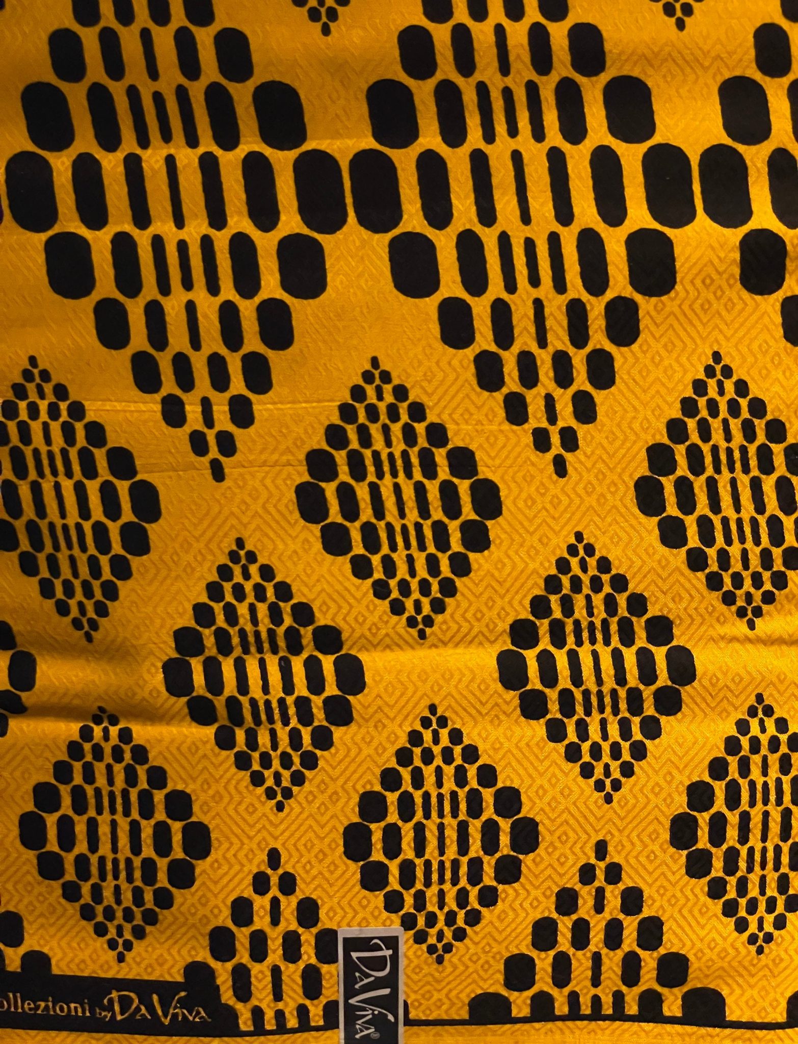 Orange & Black Drool Droop Diamond Pattern on Threaded Embossed, Daviva ...